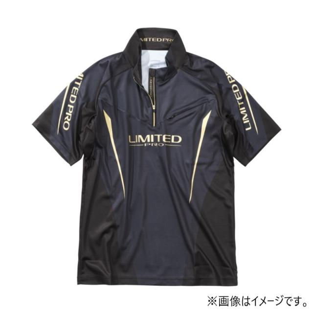 シマノ SH-125Y リミテッドプロ ハーフジップシャツ ショートスリーブ XL リミテッドブラック