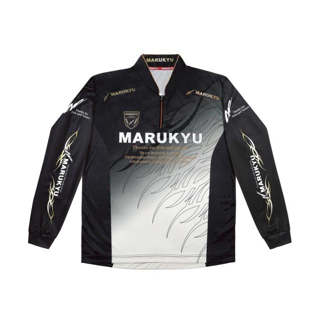 マルキュー マルキユージップアップシャツ L ブラック