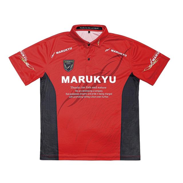マルキュー TR-01 マルキユー ドライポロシャツ(半袖) レッド M