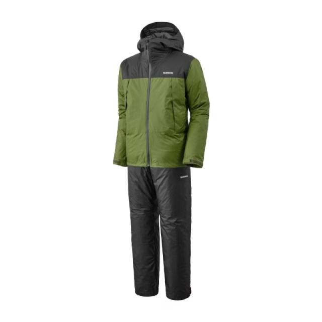シマノ RB-057X ベーシック インサレーション レインスーツ 01 WM カーキ / 防寒着 防寒ウェア 上下セット