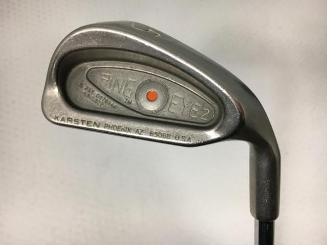 【中古ゴルフクラブ】(9本セット)ピン EYE II ステンレス アイアン (オレンジ) オリジナルスチール 3〜9.P.S【14日間返品OK】