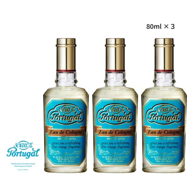 4712 ポーチュガル オーデコロン ナチュラルスプレー 80ml  3本セット スプレータイプ 香水 フレグランス メンズ 臭い ニオイ 対策