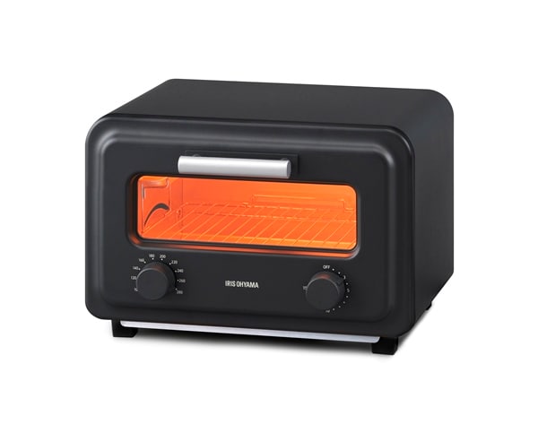 アイリスオーヤマ スチームカーボントースター チャコール SOT-201-B | トースター 遠赤外線トースター スチームトースター サクッとトースト もっちりトースト フラットカーボンヒーター 遠赤外線調理 料理の幅が広がる パンくずトレー タイマー設定 お手入れ簡単