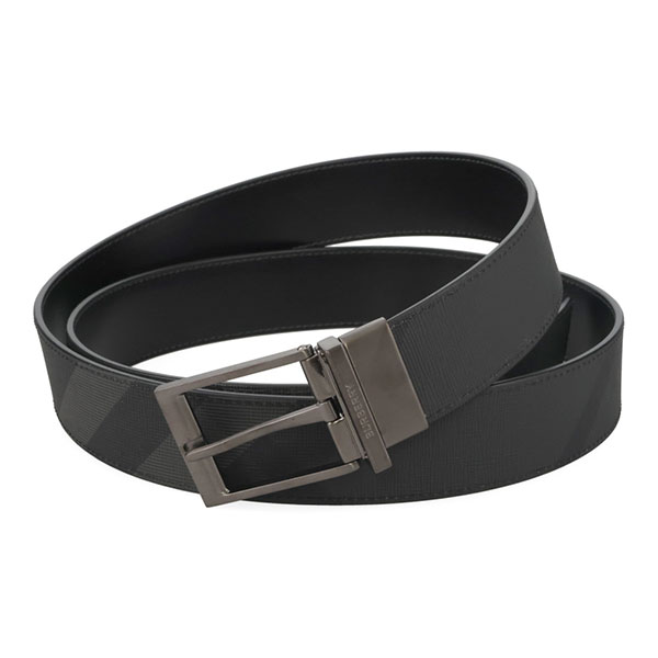 バーバリー ベルト メンズ BURBERRY リバーシブルベルト 8065344 ガンメタルバックル チャコール+ブラック