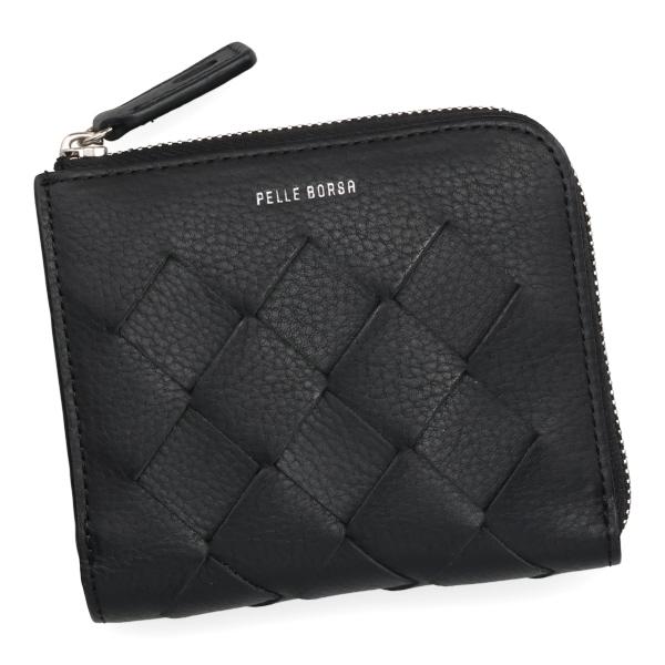 ペレボルサ 財布 レディース PELLE BORSA クロノウィーブ 5842 BL ブラック