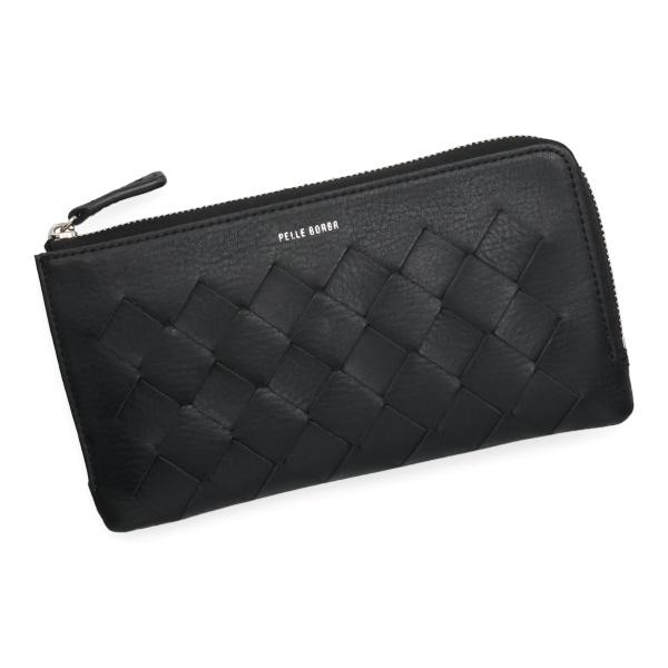 ペレボルサ 財布 レディース PELLE BORSA クロノウィーブ 5843 BL ブラック