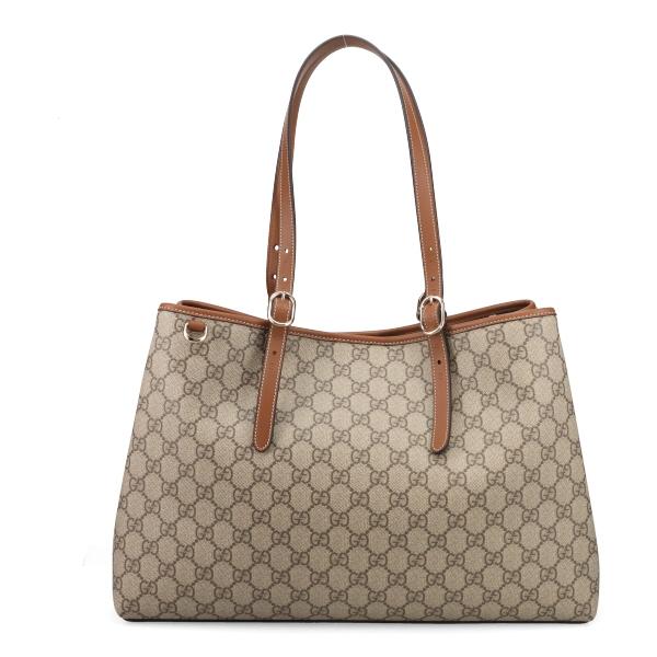 グッチ バッグ レディース GUCCI GGエンブレム ラージトートバッグ 815213 FAD6L 9758 ベージュ+ブラウン