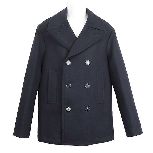 グッチ コート メンズ GUCCI バタビア ウールコート 814502 Z8BW4 4504 ネイビー サイズ46 Mサイズ相当