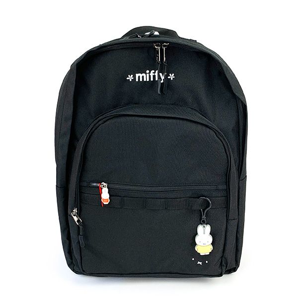 ミッフィー フェイス ブラック＆ホワイト バックパック 通学 旅行 バッグ リュック 学校