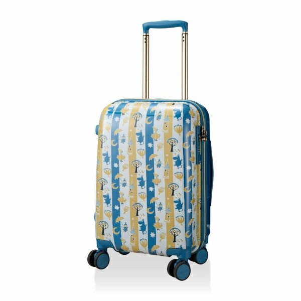 ムーミン 80周年記念 ジッパータイプ スーツケース Sサイズ (ブルーストライプ) キャリーケース MOOMIN