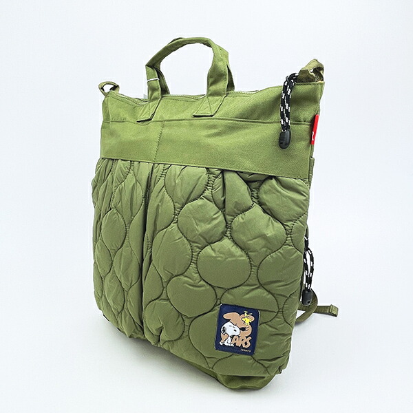 スヌーピー 2WAYトートバッグ カーキ PEANUTS 75th ROOTOTE ルートート SNOOPY