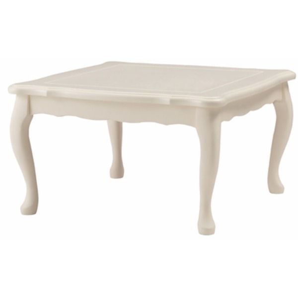 こたつ 約幅70cm 正方形 ホワイト 天然木 ラバーウッド 中間スイッチ 猫脚 コタツ 通年使用可 リビング インテリア家具 組立式