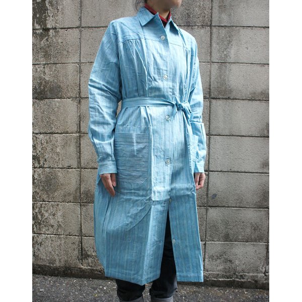 スウェーデン軍放出 レディース ホスピタルコート JC060NN グリーンストライプ 44サイズ 【 デットストック 】 【 未使用 】