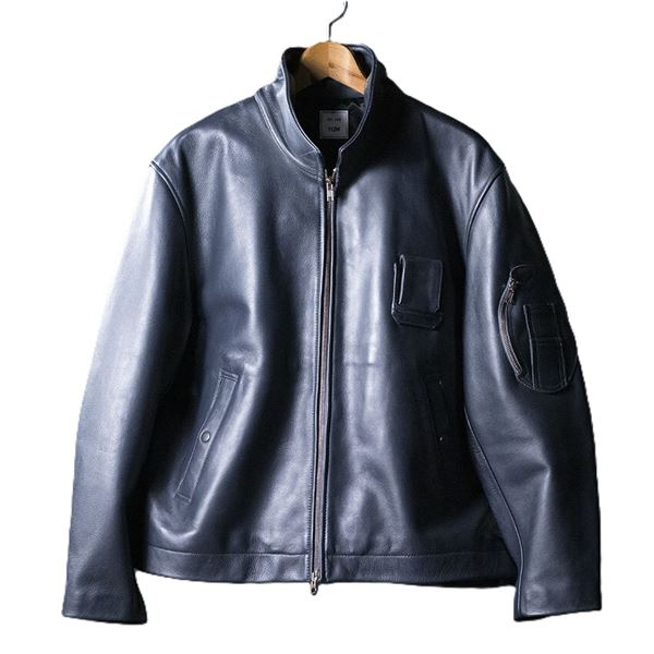 フランス空軍レザージャケットレプリカ グレー (サイズ104)