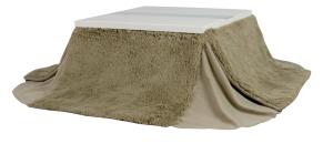 AZUMAYA 東谷 省スペースこたつ掛布団　正方形【KK-575BE】（沖縄・離島配送不可）