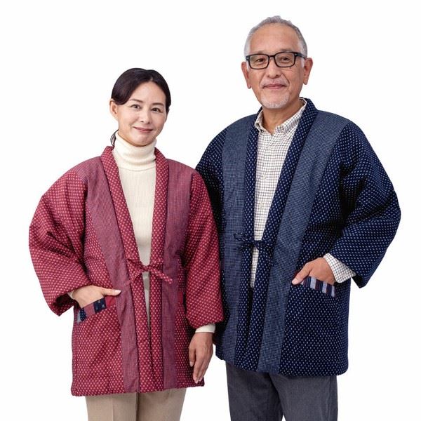 久留米織 わた入りふっくらはんてん 婦人用 M~L