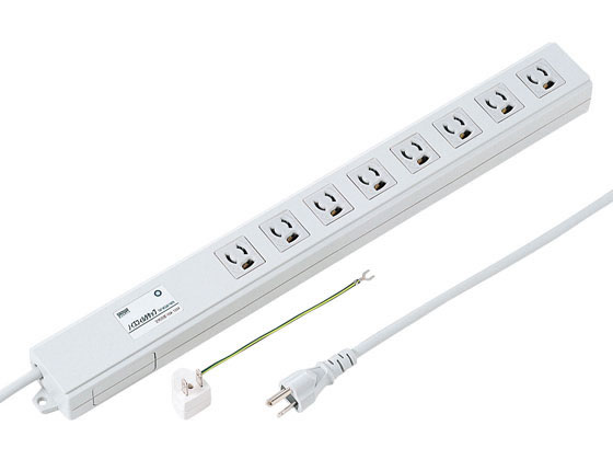 ノイズフィルタタップ 3P・8個口・2m サンワサプライ TAP-3811NFN