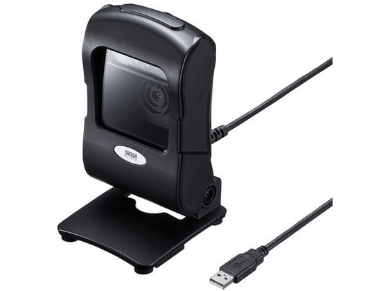 2次元バーコードリーダー(定置式) サンワサプライ BCR-2DST3BK