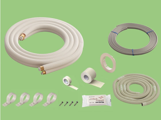 配管セット 2分3分電線部品入3.5m5巻 関東器材 35P-203SP