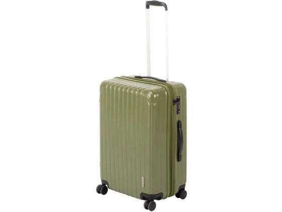 キャプテンスタッグ スーツケース(TSAロックWF) M オリーブ パール金属 UV-86