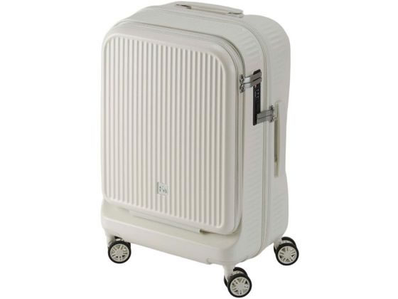 エンドー鞄/アウラ スーツケース フロントオープン 4輪キャリーS 48cm クリーム