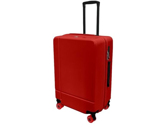 カラーフット拡張キャリーケース レッド Mサイズ