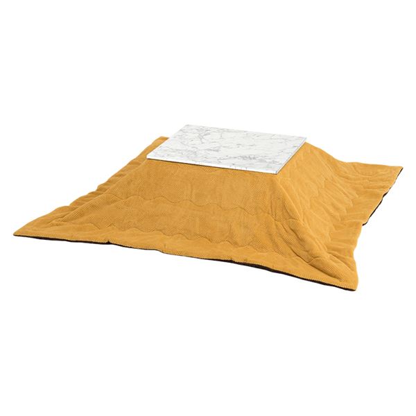 こたつ＋うす掛け布団　２点セット　アルラMビケ イエロー【アルラ7560MWH+ビケ7560YE】