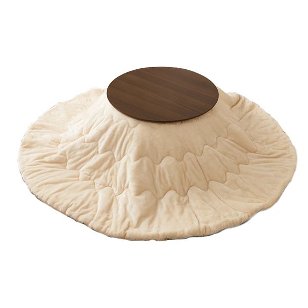 こたつ＋うす掛け布団　２点セット　ブラーナメレンゲ ブラウン/アイボリー【ブラーナ68BR+メレンゲKF190R-IV】