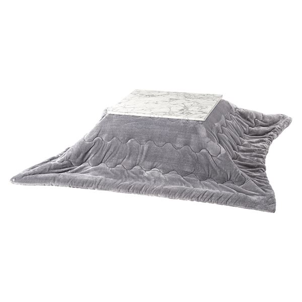 こたつ＋うす掛け布団　２点セット　アルラMメレンゲ グレー【アルラ7560MWH+メレンゲKF1919-GY】