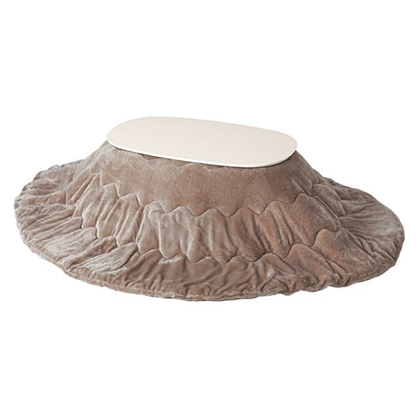 こたつ＋うす掛け布団　２点セット　カルミナメレンゲ ホワイトウォッシュ/ベージュ【カルミナ950WS+メレンゲKF2117-BE】