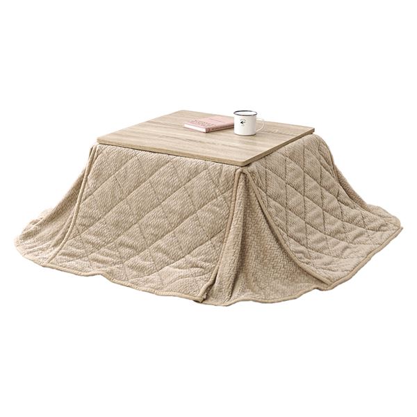 こたつ＋うす掛け布団　２点セット　KOT-7350-60ポカ ナチュラル/グレージュ【KOT-7350-60NA+ポカSF60-GG】