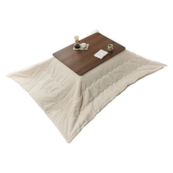 こたつ＋うす掛け布団　２点セット　リノCF105ポカ ブラウン/アイボリー【リノCF105BR+ポカUF120IV】