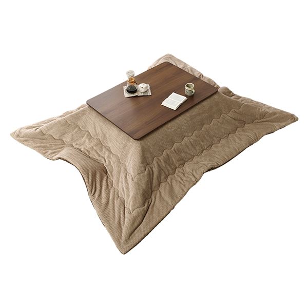 こたつ＋うす掛け布団　２点セット　リノCF105ポカ ブラウン/グレージュ【リノCF105BR+ポカUF120GG】