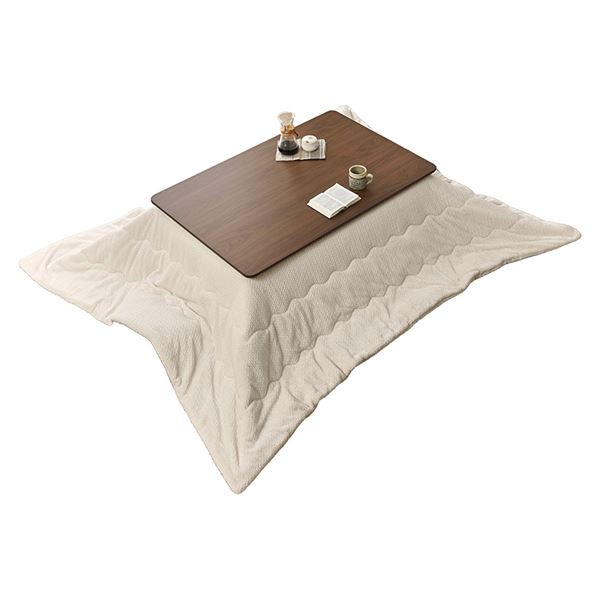 こたつ＋うす掛け布団　２点セット　リノCF120ポカ ブラウン/アイボリー【リノCF120BR+ポカUF120IV】