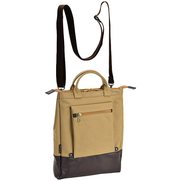 ブロンプトン BROMPTON メンズ ラバーキャンバス ショルダーバッグ 3way 26599-5H ベージュ ベージュ