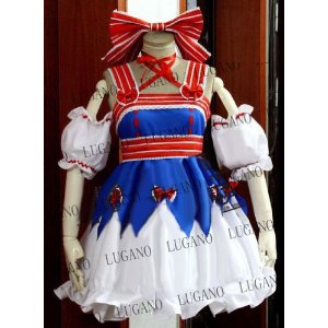 DK2135 東方Project チルノ コスチューム、コスプレ　　コスプレ衣装　　完全オーダメイドも対応可能