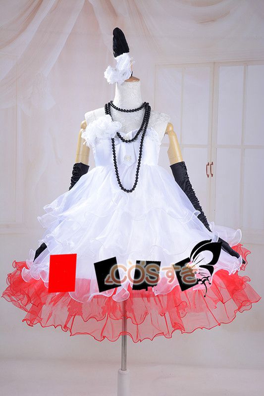 VOCALOID ボーカロイド 初音ミク MIKU（山茶花マン）ホワイト ドレス スプレ衣装 高品質 新品 Cosplay アニメ