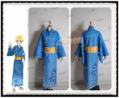 VOCALOID  ボーカロイド　歌姫計画 ProjecctDIVA-F　鏡音レン 和服 コスプレ衣装 高品質 Cosplay アニメ