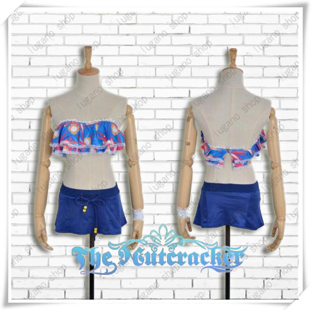 Love Live!ラブライブ!　 園田 海未  ビキニシリーズ  風 コスプレ水着 3点セット 夏 ビーチ海