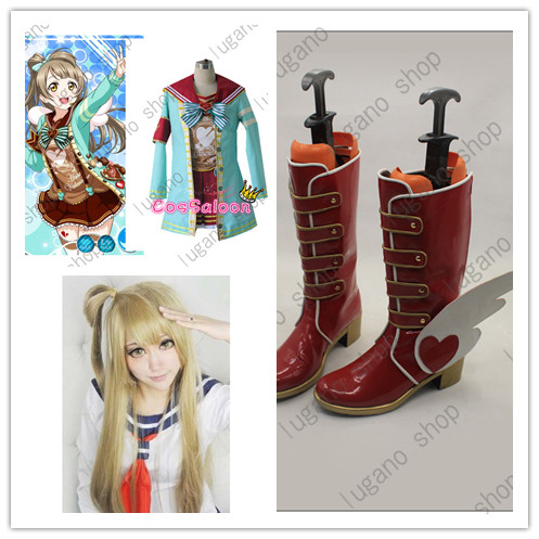 Love Live!（ラブライブ!)　南 ことリ バレンタイン デー チョコレート 風  衣装+ウイッグ+靴 完全オーダメイドも対応可能