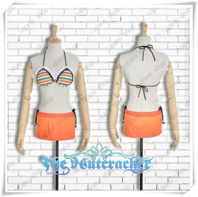 Love Live!ラブライブ!　 星空 凛  ビキニシリーズ  風 コスプレ水着 3点セット 夏 ビーチ海