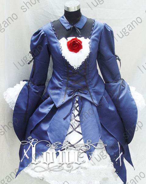 ローゼンメイデン，Rozen Maiden 水銀燈（すいぎんとう） 風 コスプレ衣装+ウィッグ　ハロウィン　イベント仮装　コスチューム
