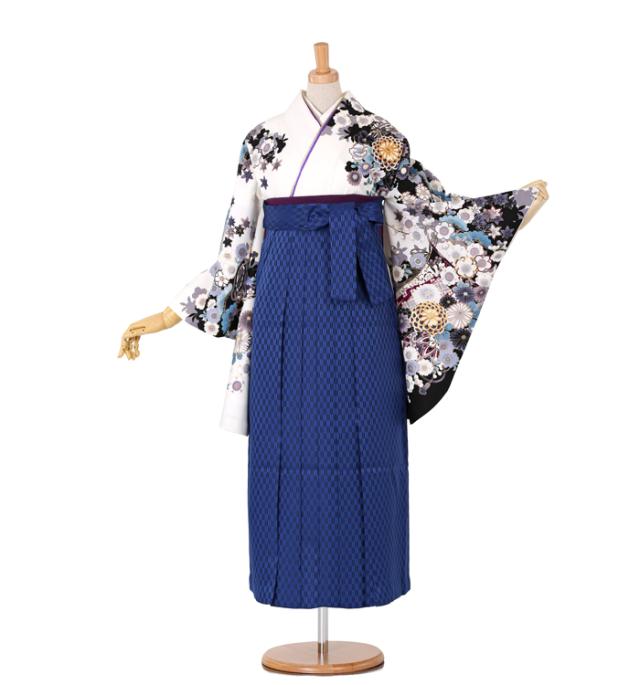 往復送料無料 全部揃って安心 大学 高校 小学生  2泊3日 卒業式袴 レンタル セット an・an 白地 No.055-0035