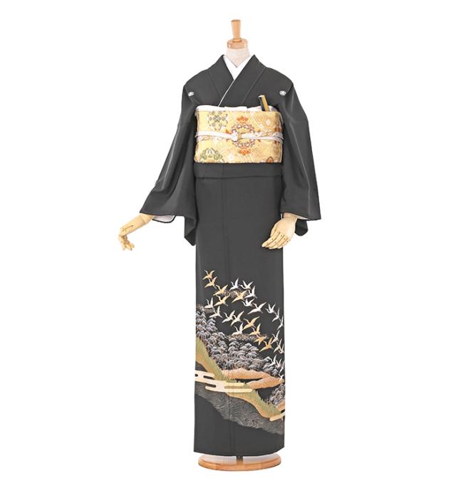 往復送料無料 2泊3日 レンタル 黒留袖 No.031-0517-Mサイズ