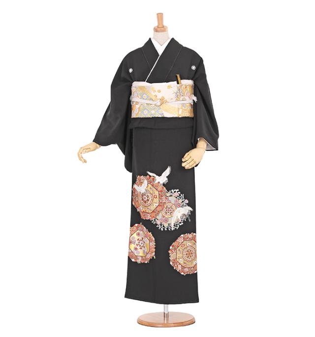 往復送料無料 2泊3日 レンタル 黒留袖 No.031-0390 Mサイズ