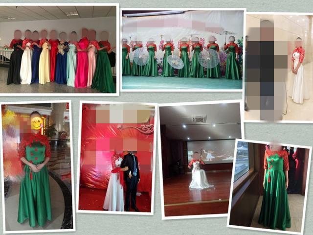 高品質 チャイナドレス風 パーティドレス ロングドレス チャイナ服