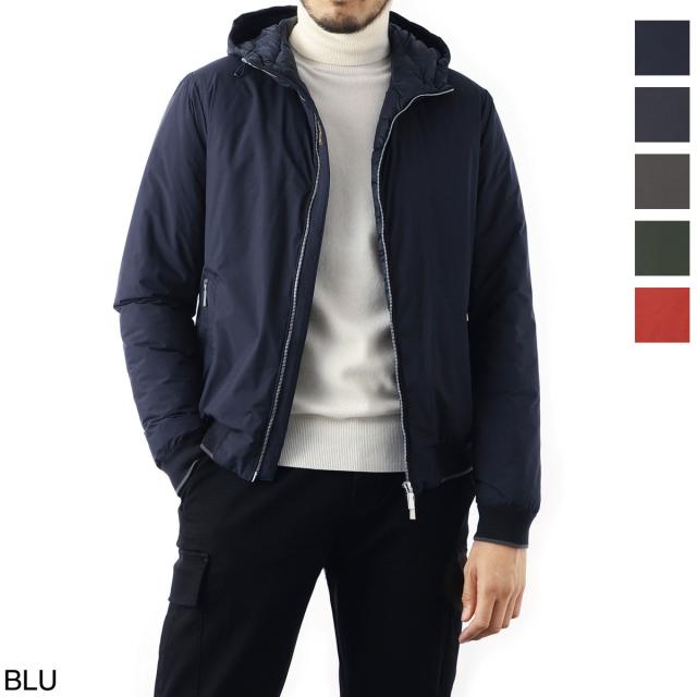 [あす着] ムーレー MOORER ダウンブルゾン フーデッドブルゾン メンズ ACQUA ONIRO-STP