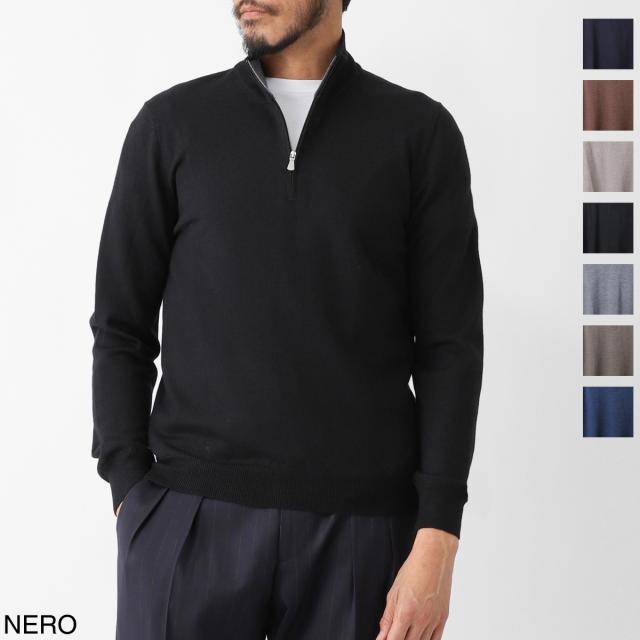 [あす着] グランサッソ Gran Sasso ハーフジップニット メンズ