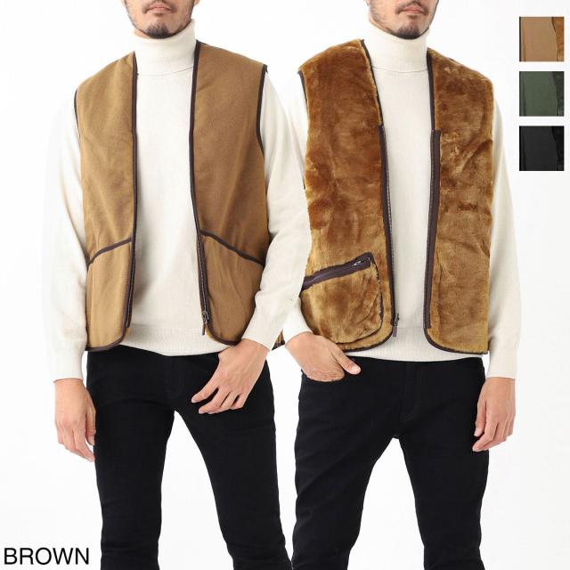 [あす着] バブアー Barbour ベスト ジレ メンズ WARM PILE WAISTCOAT ZIP-IN LINER