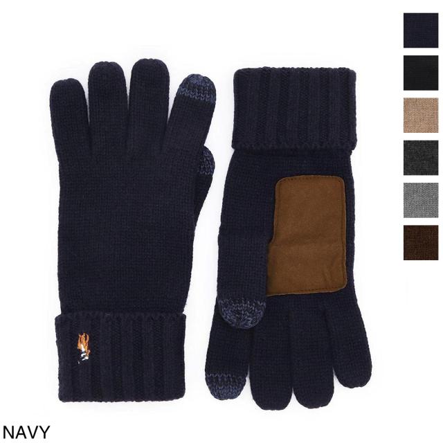 『ネコポス対応(1点まで)』[あす着] ポロラルフローレン POLO RALPH LAUREN 手袋 グローブ メンズ SIGNATURE MERINO TOUCH GLOVES W/ LEATHER PATCH